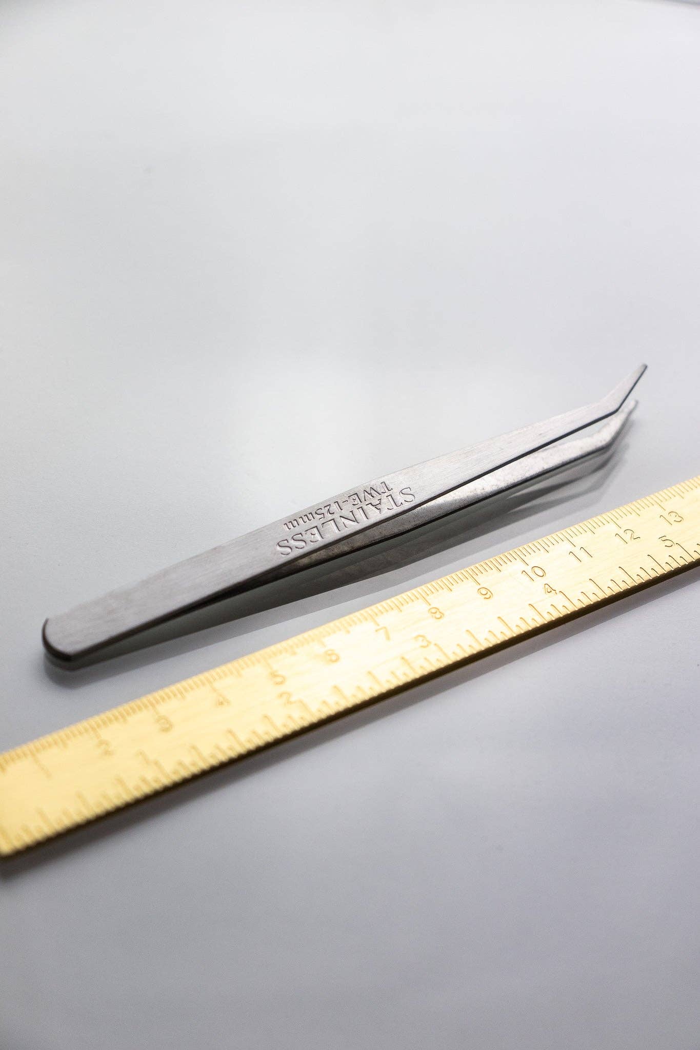 Stainless Steel Angle Tweezers | Space Camp